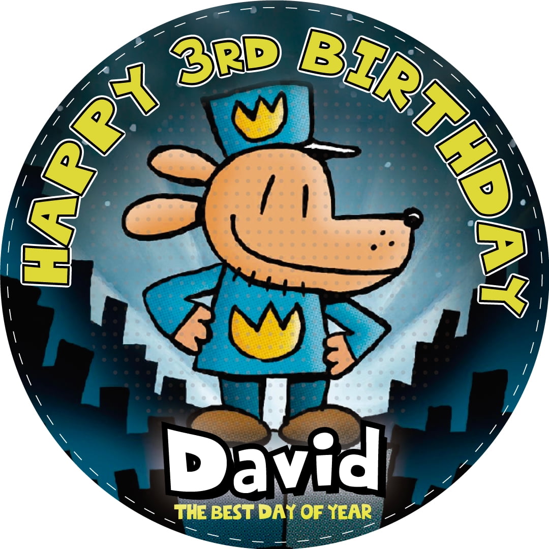 Dogman v2 Edible Image Cake Topper Personalized Birthday Sheet Decal 1/ ...
