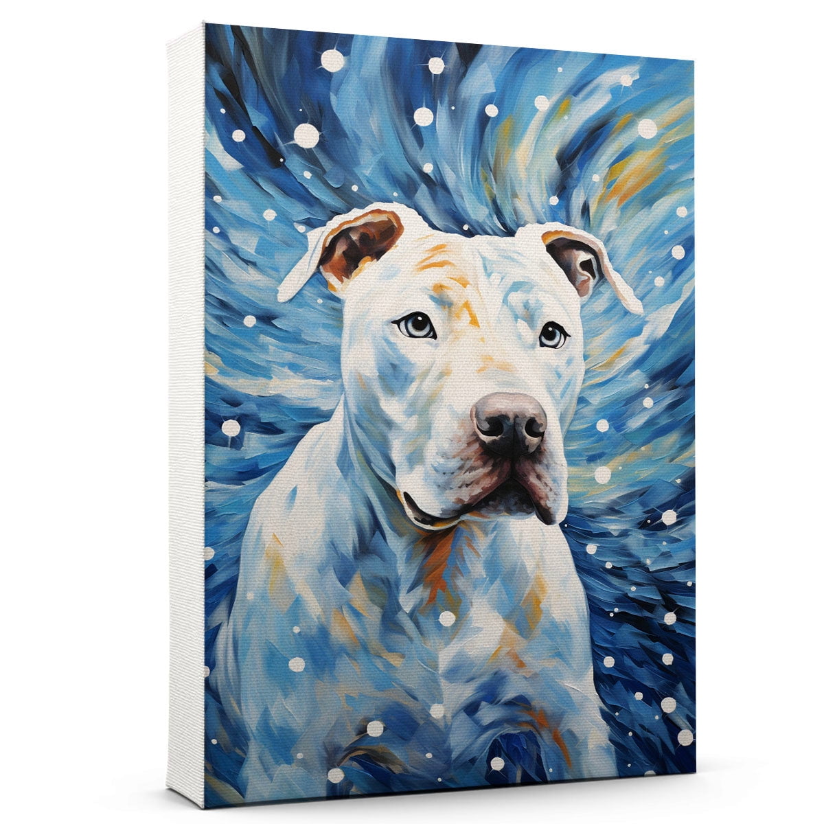 Dogo Argentino Canvas Wall Art Print, Dog Artwork Poster for Bedroom ...