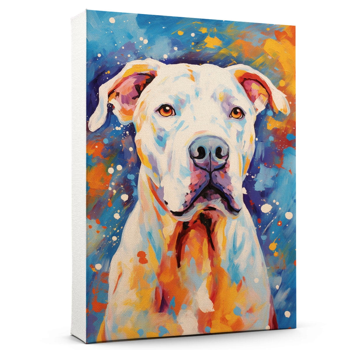 Dogo Argentino Dog Art Print Poster, Wall art Painting Decor, Starry ...