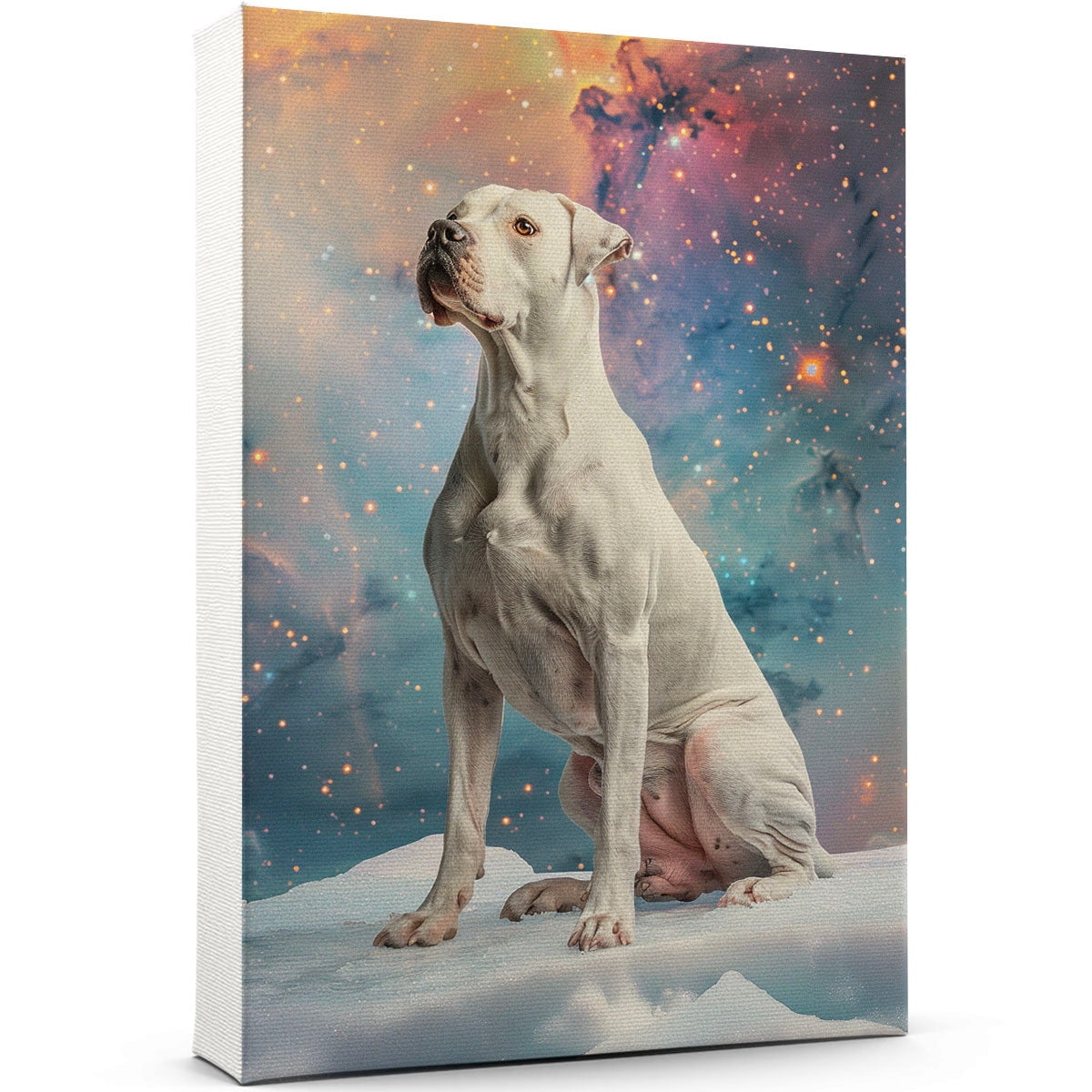 Dogo Argentino Dog Art Starry Night-Inspired - Contemporary Abstract ...