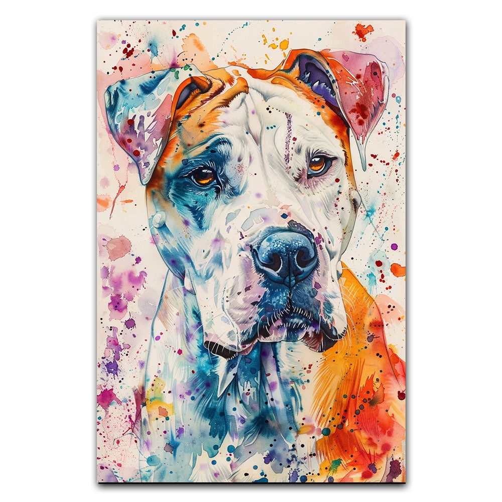 Dogo Argentino Dog Poster Wall Art for Bedroom Living Room Funny ...
