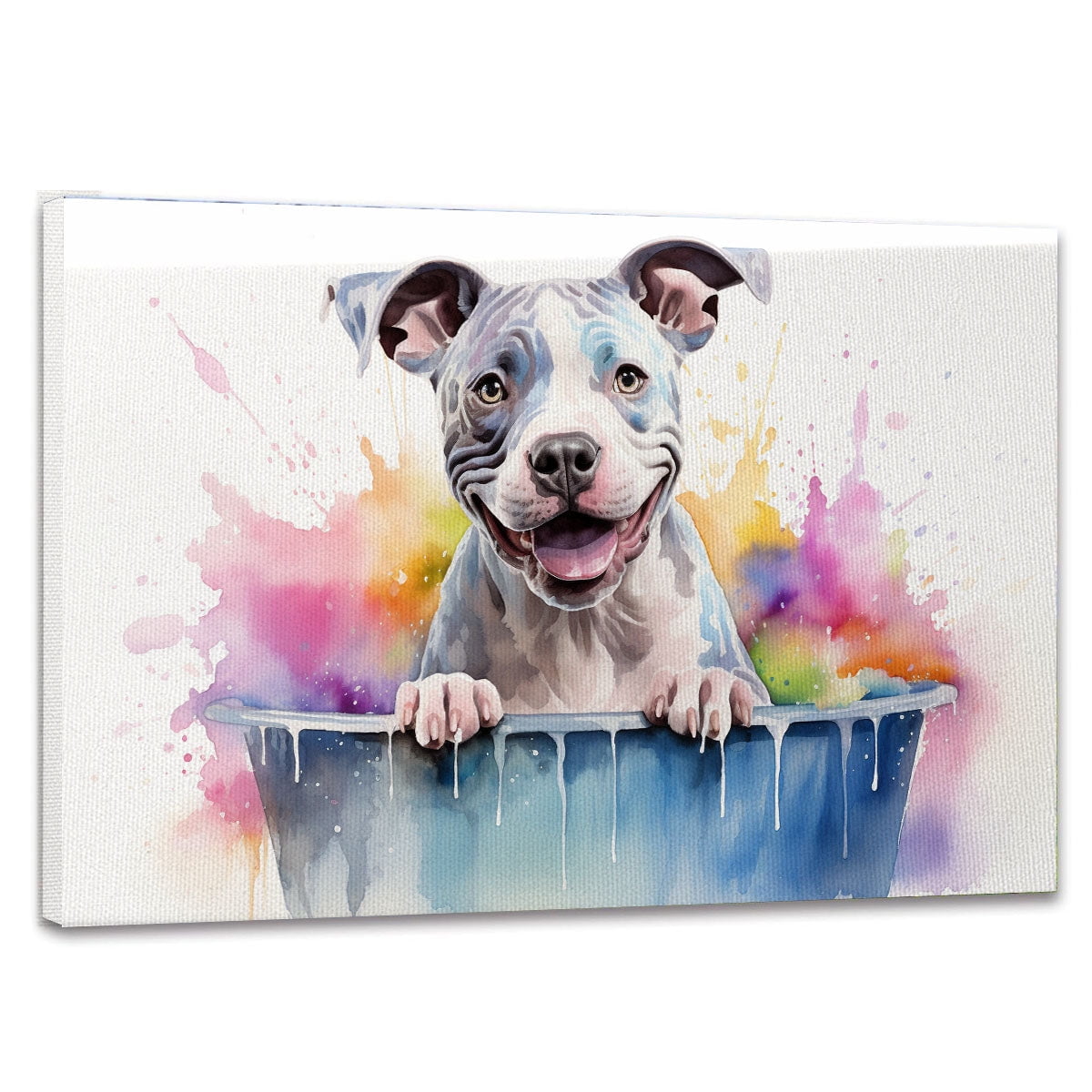 Dogo Argentino Dog Wall Art for Bathroom, Funny Animal Canvas, Canvas ...