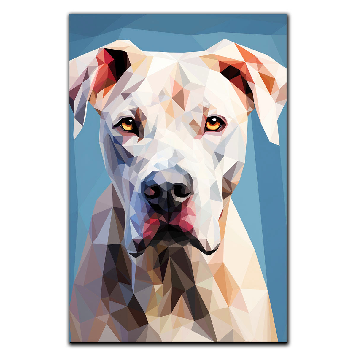 Dogo Argentino Large Canvas Wall Art for Living Room Bedroom Dog ...