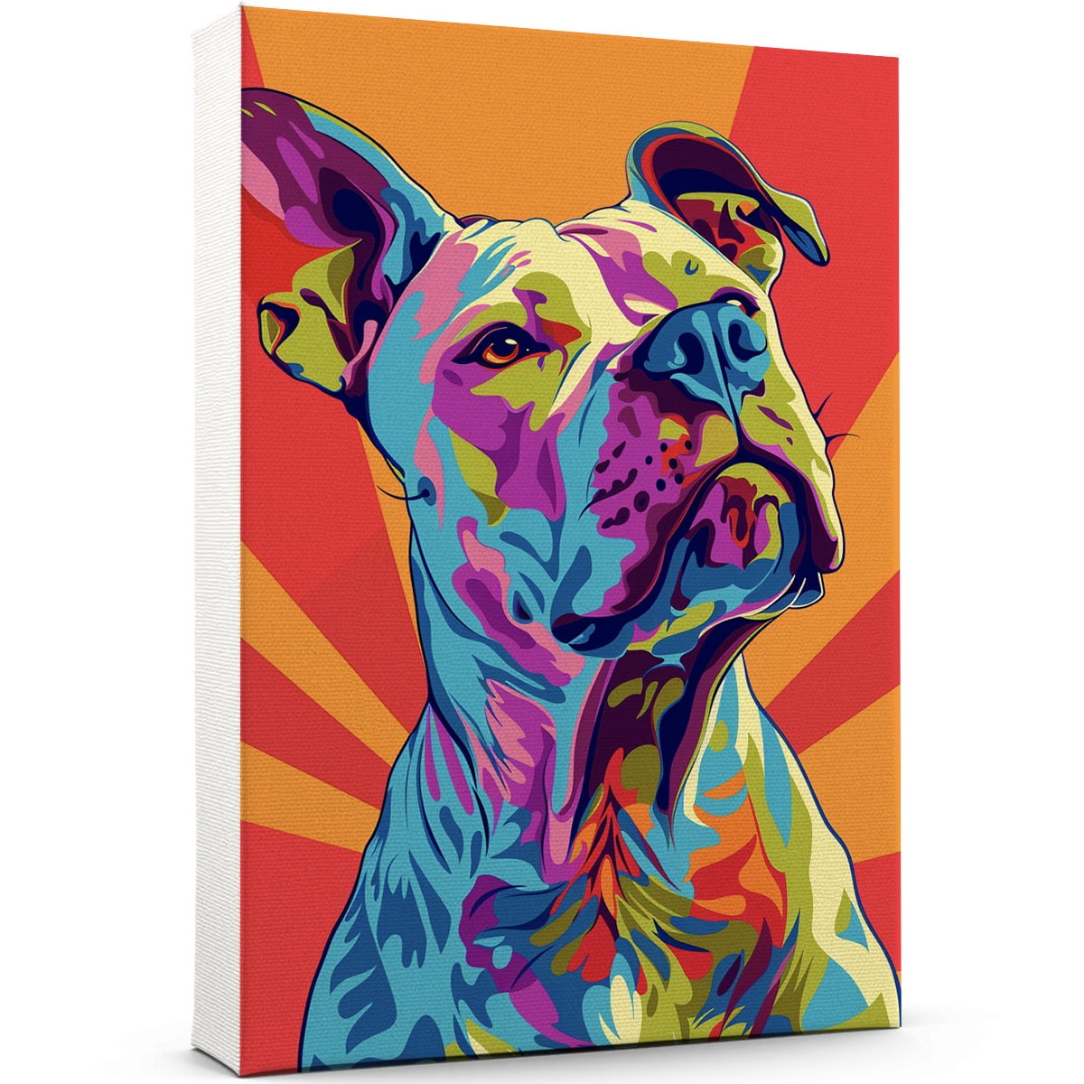 Dogo Argentino Unframed Canvas Wall Art, Dog Home Wall Canvas Decor ...