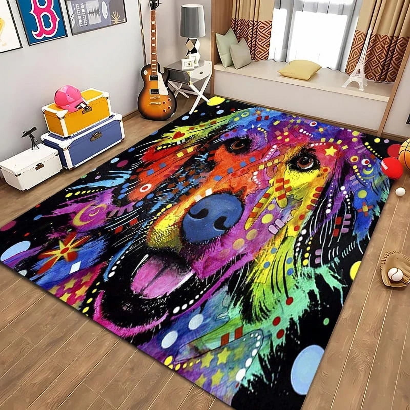 Dogs 3D HD Printing Carpets for Home Living Rooms Children's Bedroom ...