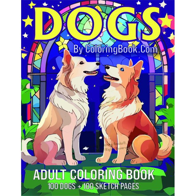 Dogs Adult Coloring Book - Walmart.com