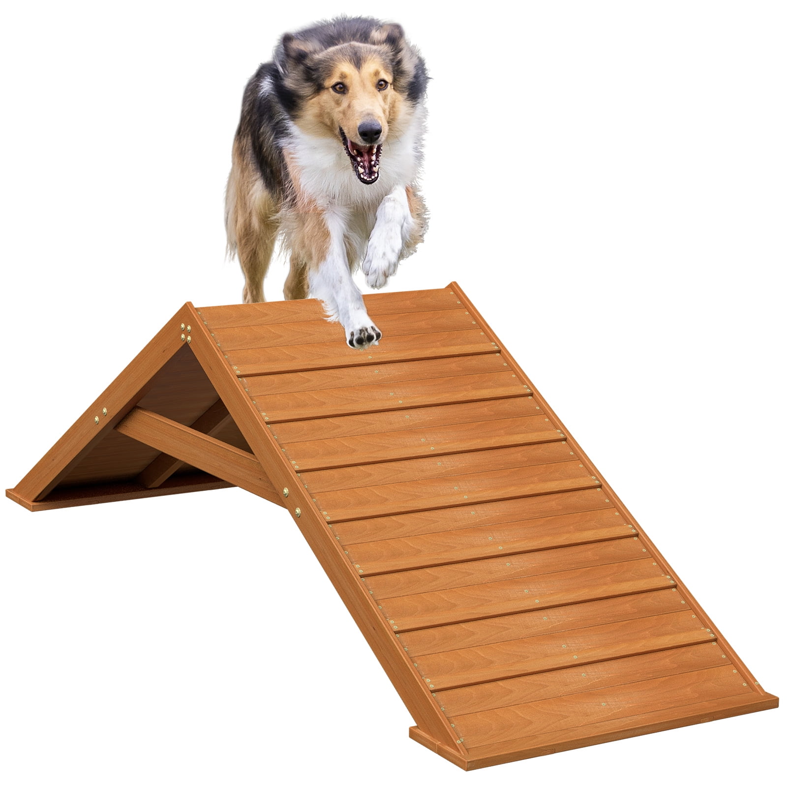 Dogs Agility Course Backyard Set, Wooden Dog Agility A-Frame, Non-Slip ...