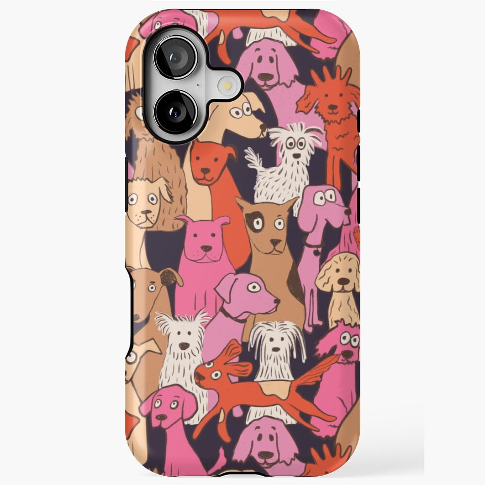 Dogs All Day Brights Dog Love Print Phone Case 17 16 15 14 13 12 11 Pro ...