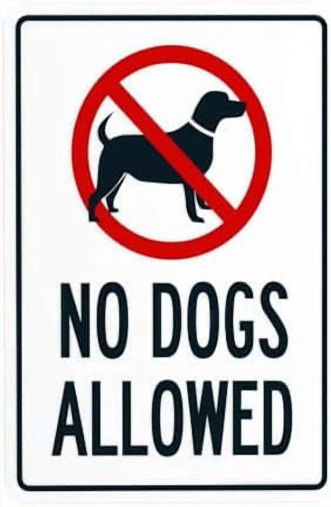 No Dogs Allowed Warning Sign, Keep Dog Off Grass Security Metal Signs ...