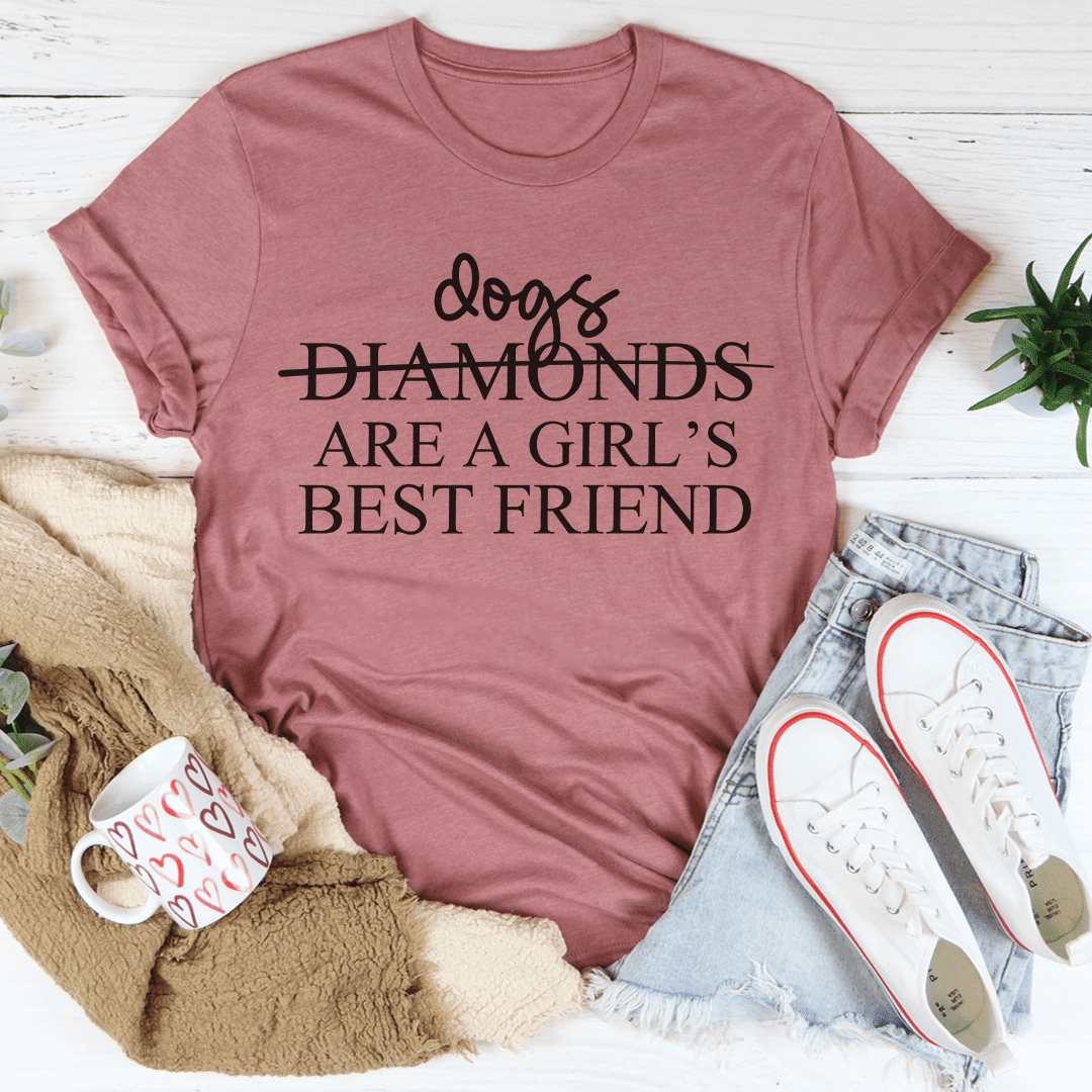Dogs Are A Girls Best Friend Tee Peachy Sunday T-Shirt - Walmart.com