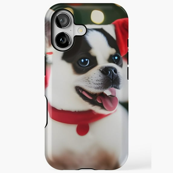 Dogs Christmas Holiday Pet Art Case for iPhone 11 12 13 14 15 16 17 Pro ...