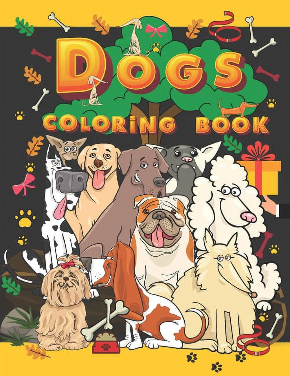 Dogs Coloring Book: Amazing and Cute Coloring Pages for Kids ages 3-6 ...