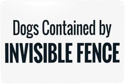 Dogs Contained By Invisible Fence Warning Sign, Beware Of Dog Security ...