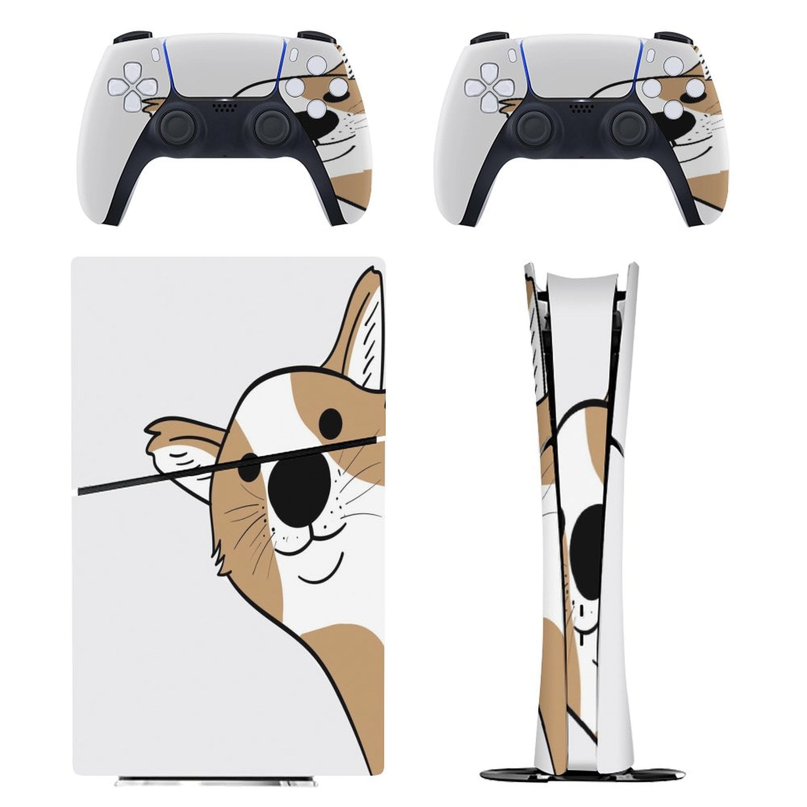 Dogs, Corgis, Pets PS5/PS5 Slim Digital Disc Skin Sticker For Console ...