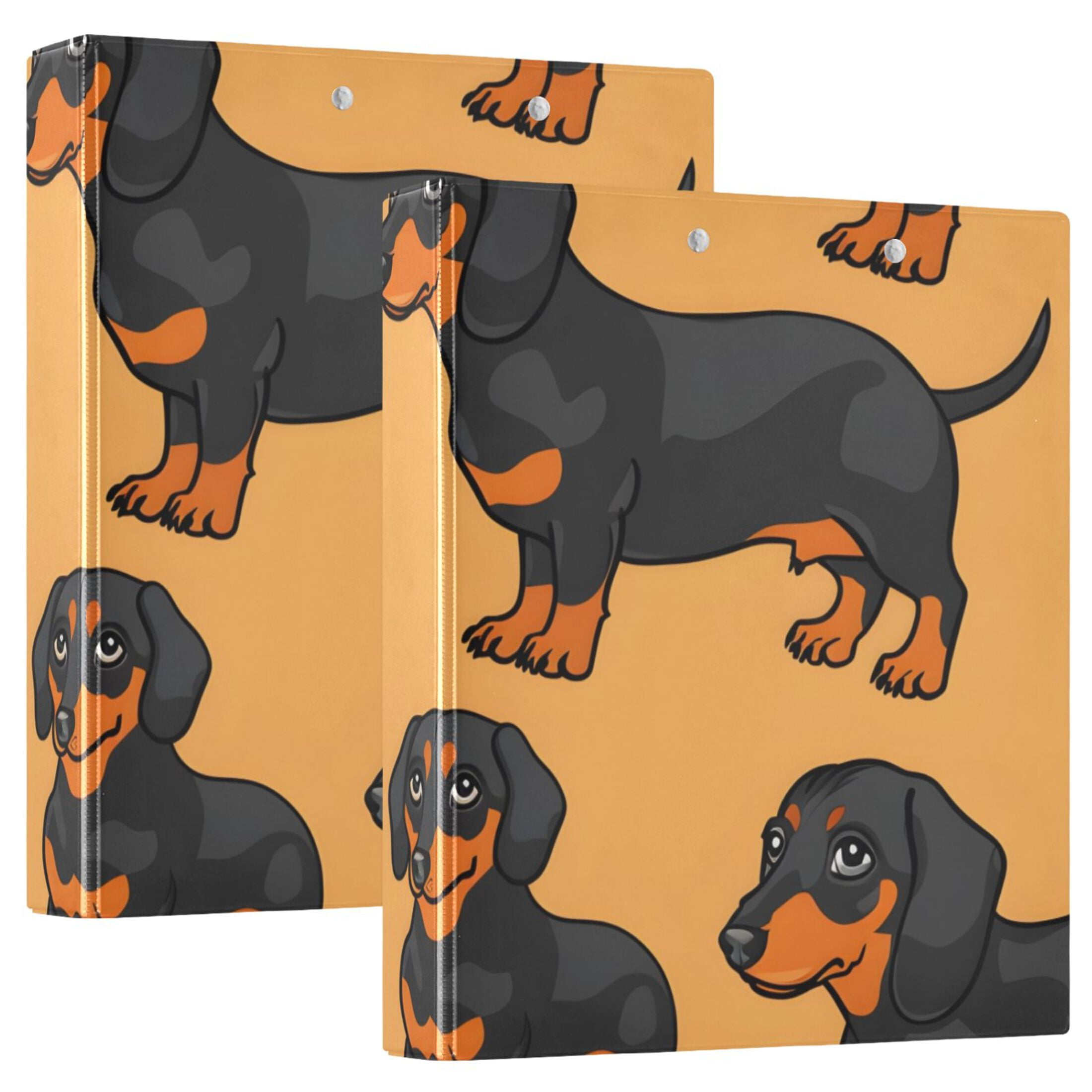 Dogs Dachshund 3 Ring Binders 1.5 inch Hardcover File Folders with ...
