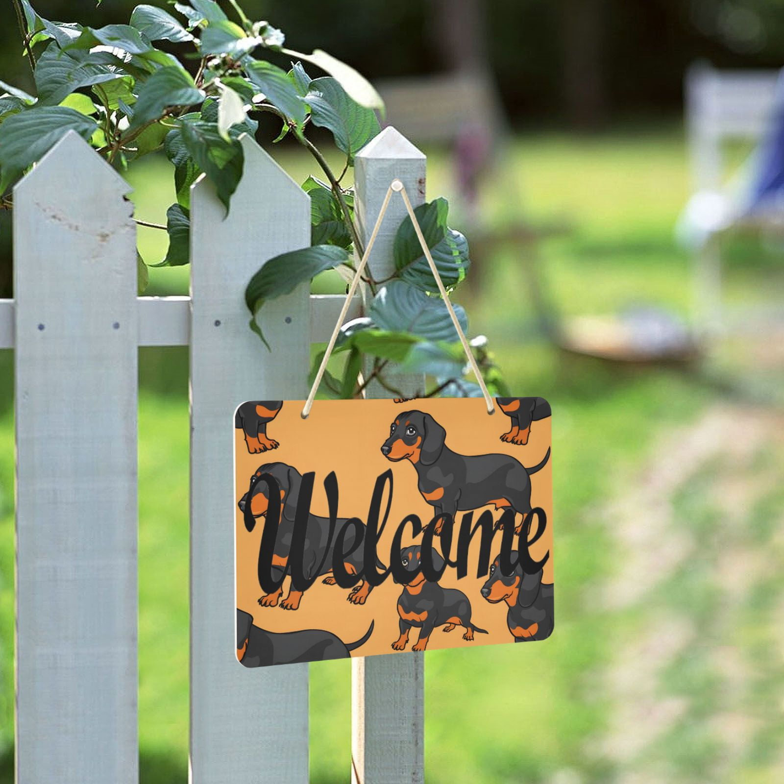 Dogs Dachshund Welcome Sign for Front Door Porch Wreath Door Sign Home ...