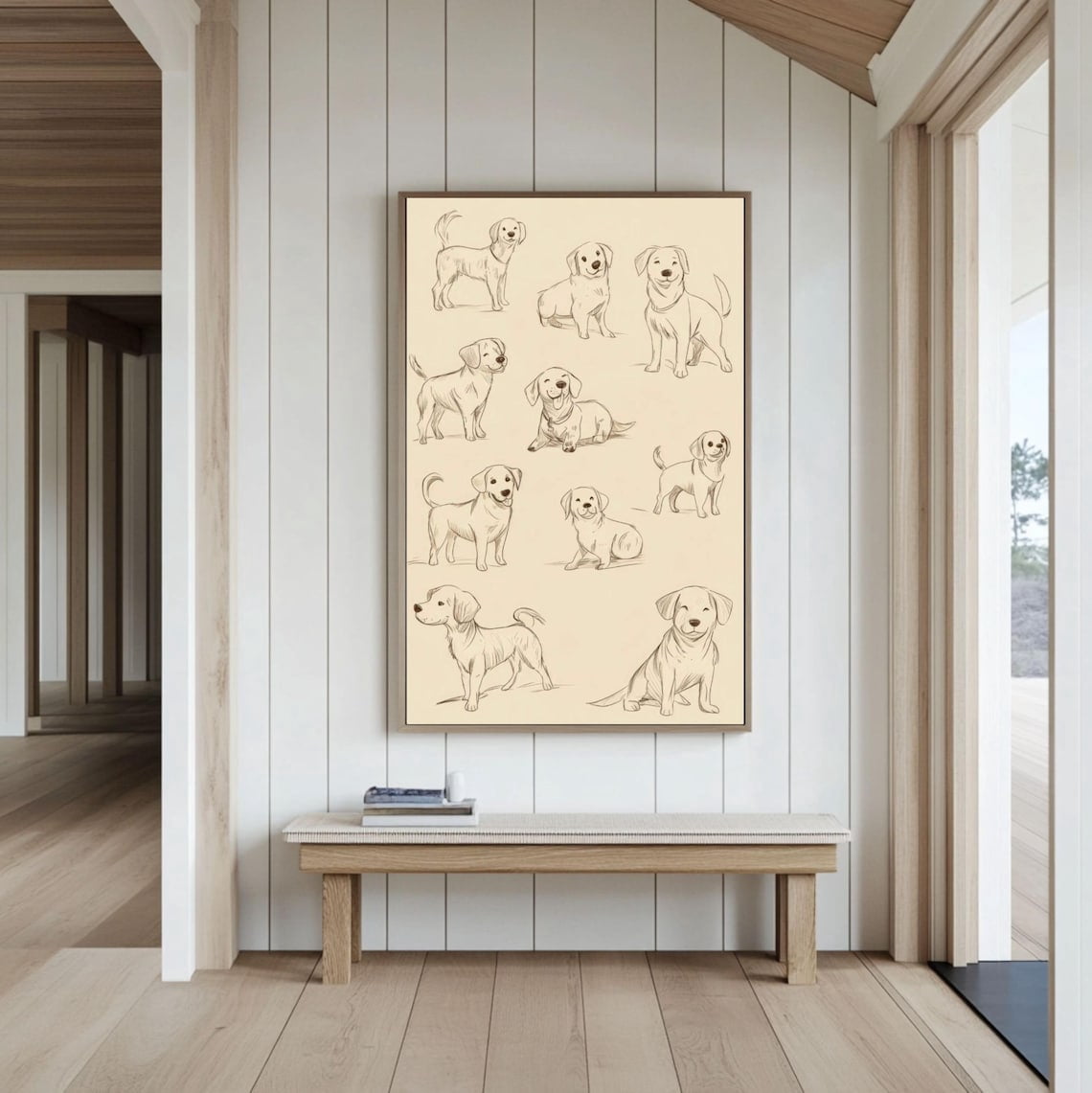 Dogs Dog Lover Cute Dogs Artwork Dog Parent Animal Illustration Poster ...