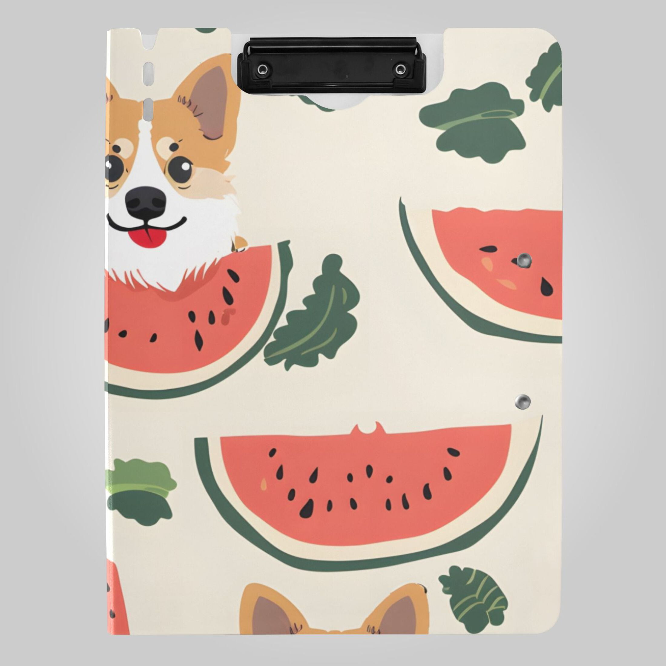 Dogs Eating Melons Leaves Foldable Binder Folder Clipboard with Pen ...