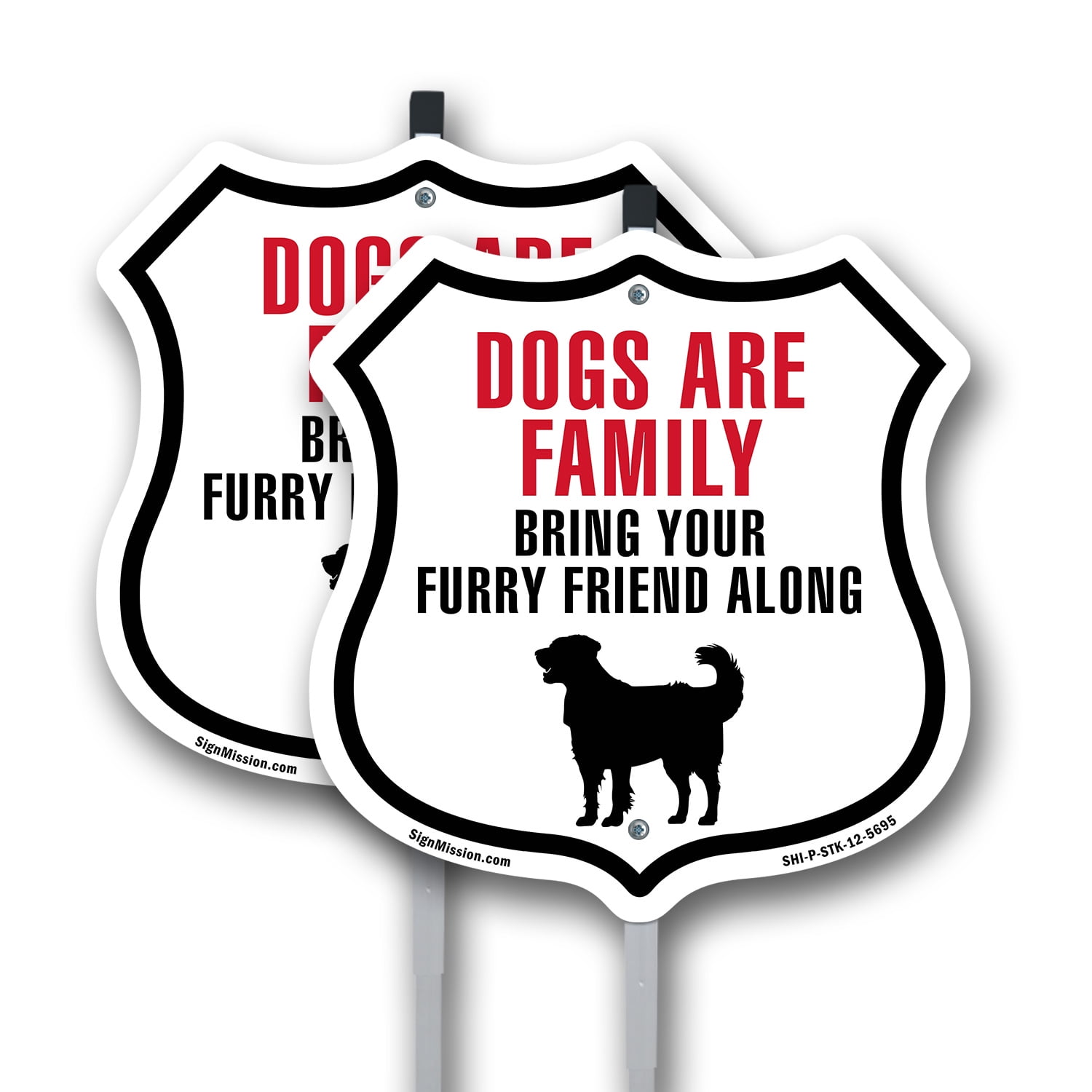 Dogs Are Family Bring Your Furry Friend Along (2 Pack) 12 inch X 12 ...