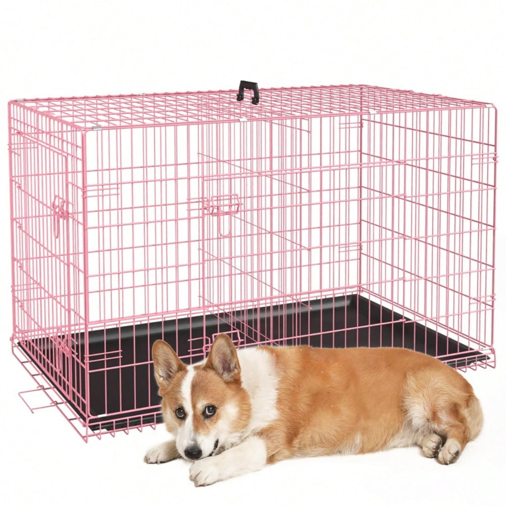 Dogs Folding Mental Wire Crates Dog Kennels Outdoor And Indoor Pet Dog ...