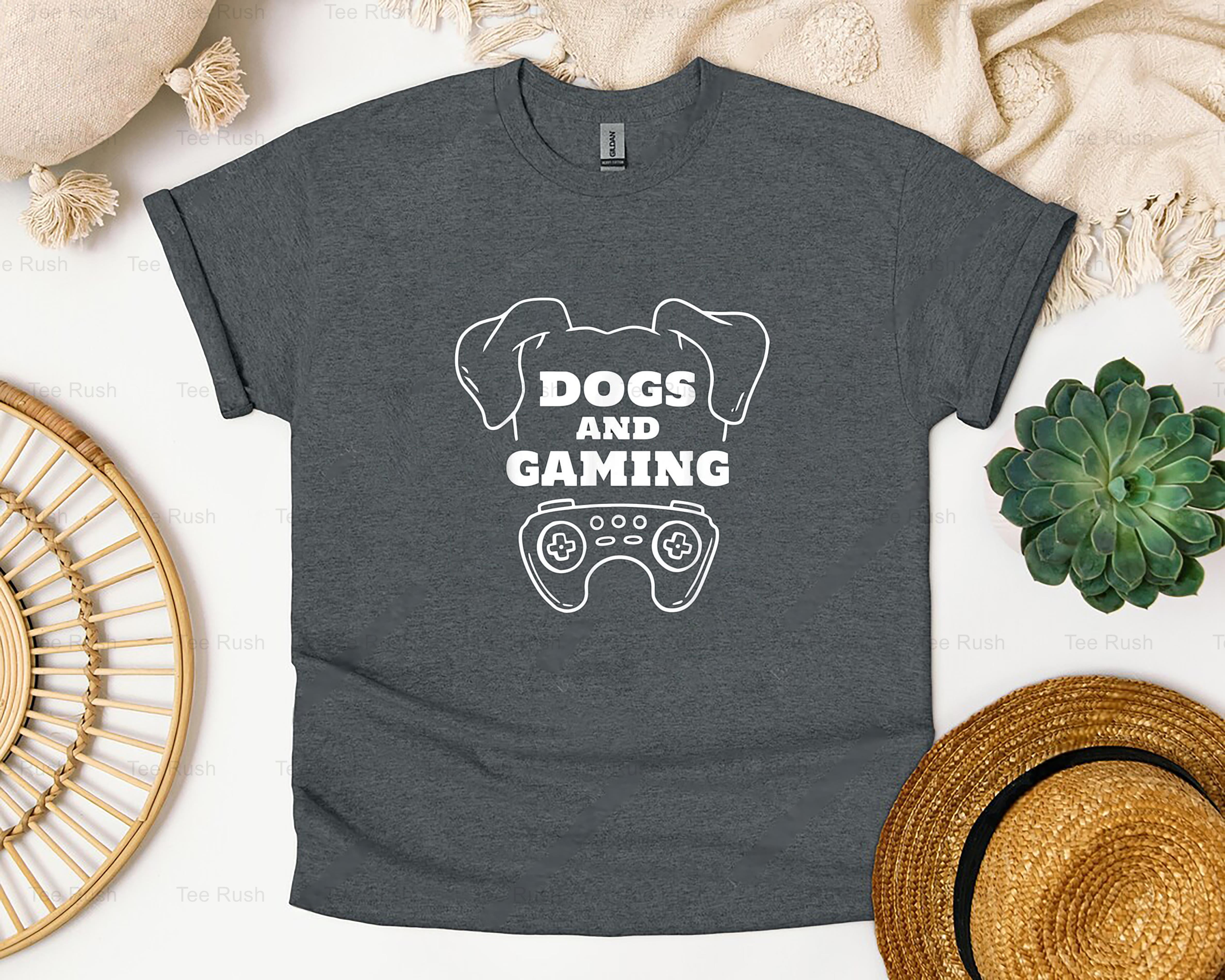 Dogs Gaming Funny Pug Dog Video Games Lover Gamer, Pet, Animal, Humor,T ...