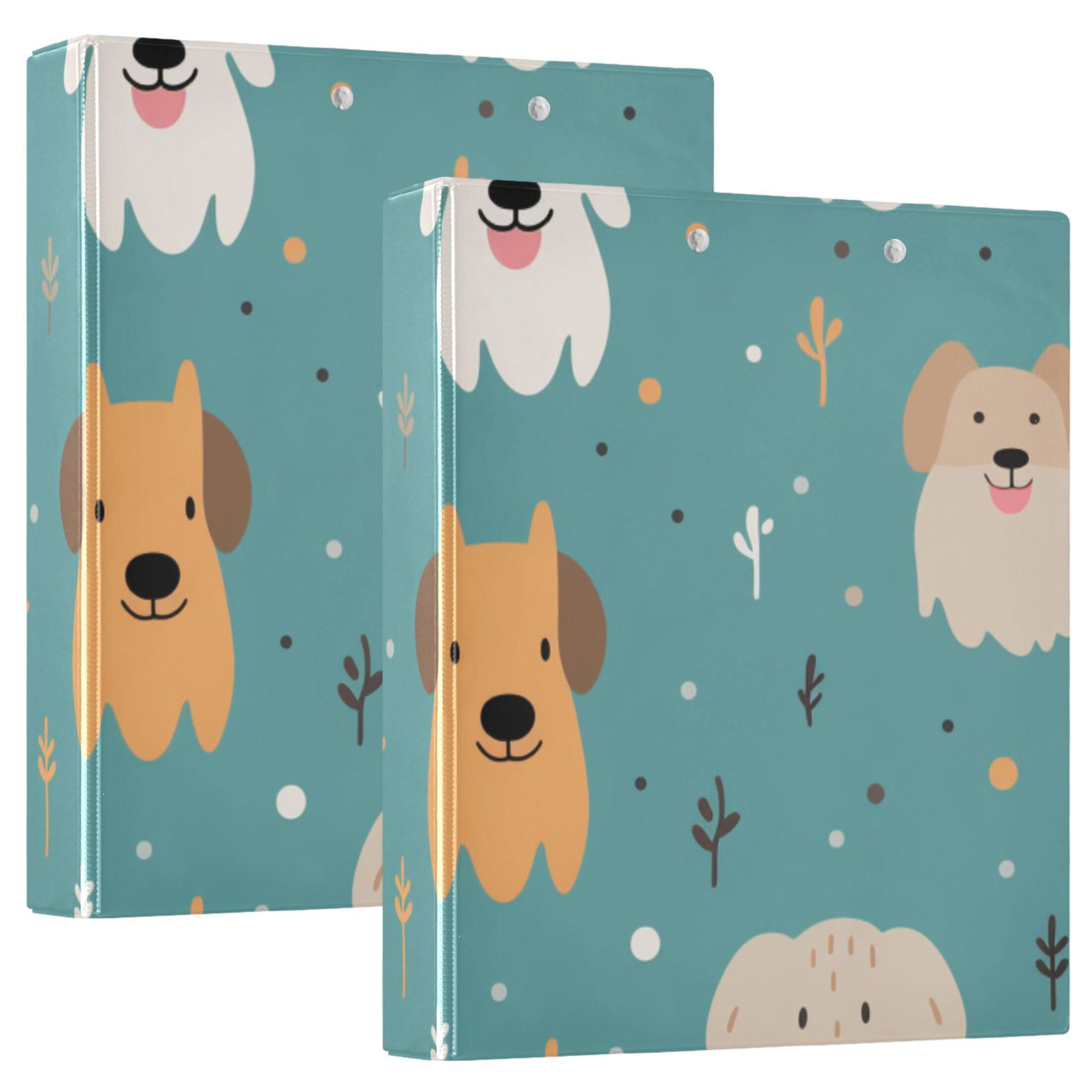 Dogs Head Spots 3 Ring Binders 1.5 inch Hardcover File Folders with ...
