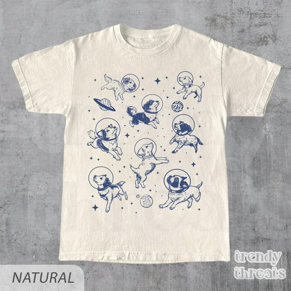 Dogs In Space Shirt, Meme T-Shirt, Silly Dogs Astronaut Adult Unisex ...