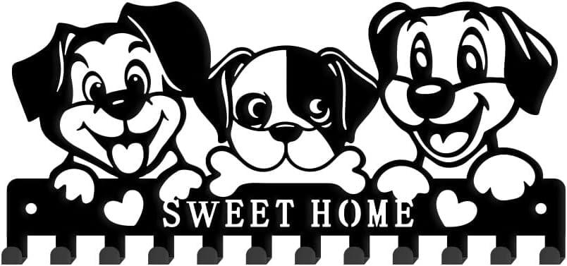 Dogs Key Holder Wall Mount Animals Key Hanger 12 Hooks Decorative Key ...