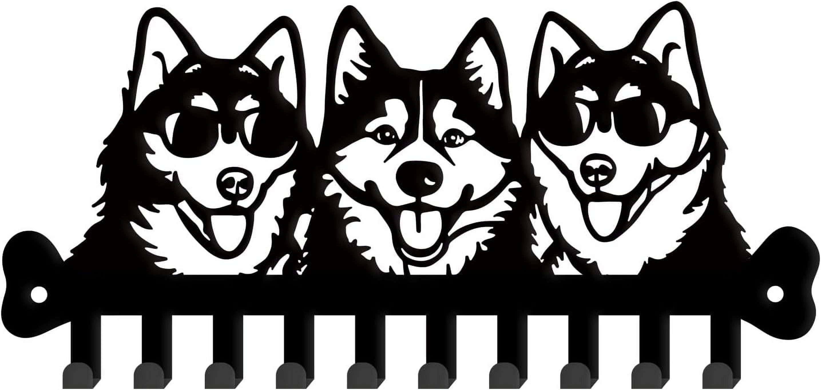 Dogs Key Holder Wall Mount Key Hanger 10 Hooks Farmhouse Key Holder for ...