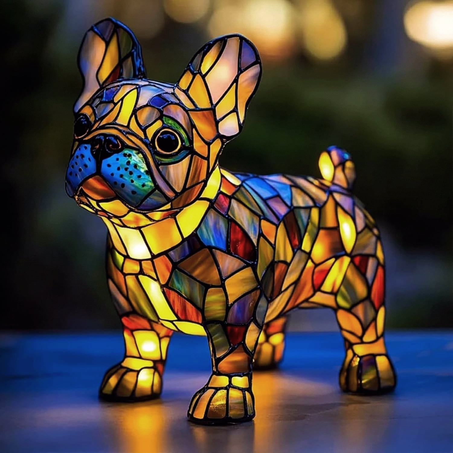 Dogs Lamps, Dachshund Lamp, Corgi Lamp, Resin Stained Glass Lamps, Dog ...