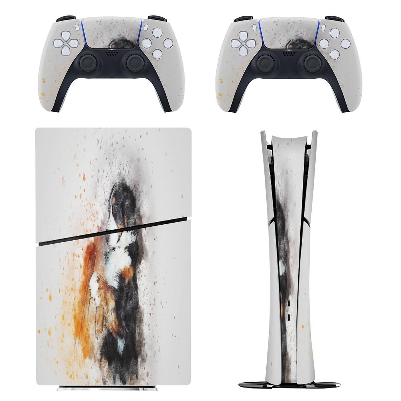 Dogs, Loyalty, Paintings PS5/PS5 Slim Digital Disc Skin Sticker For ...