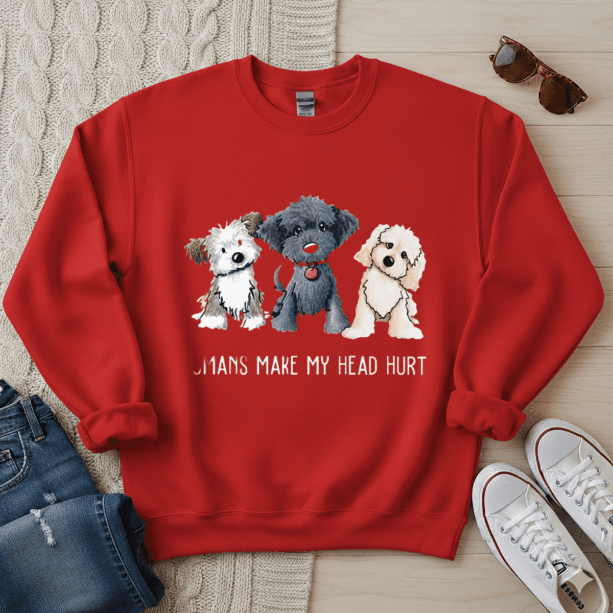 Dogs Make Me Happy Simple Funny Quote Not So Much Humor Pet Lover ...