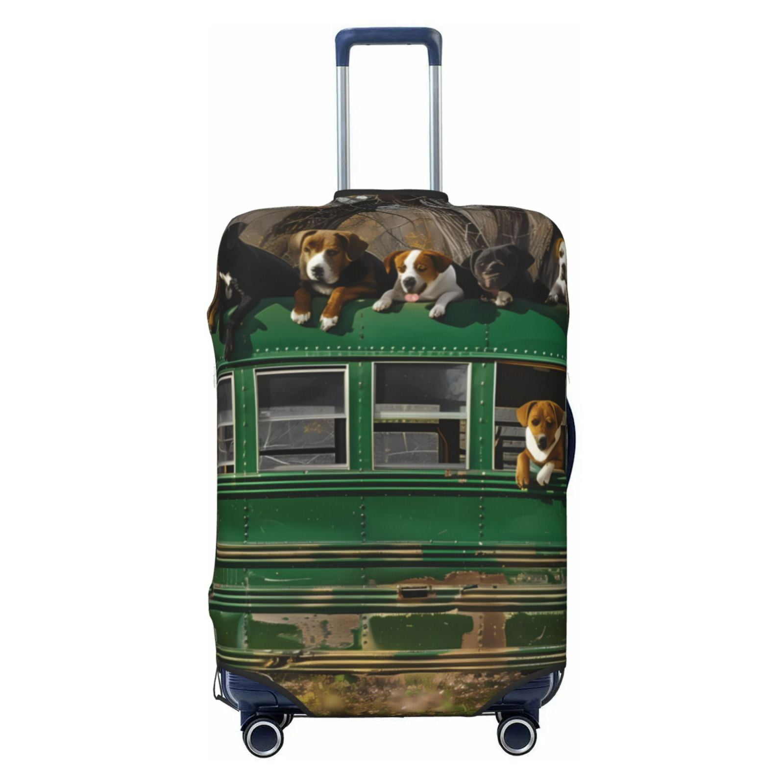 Dogs On A School Bus Luggage Cover, Suitcase Cover for Luggage Fits 18 ...
