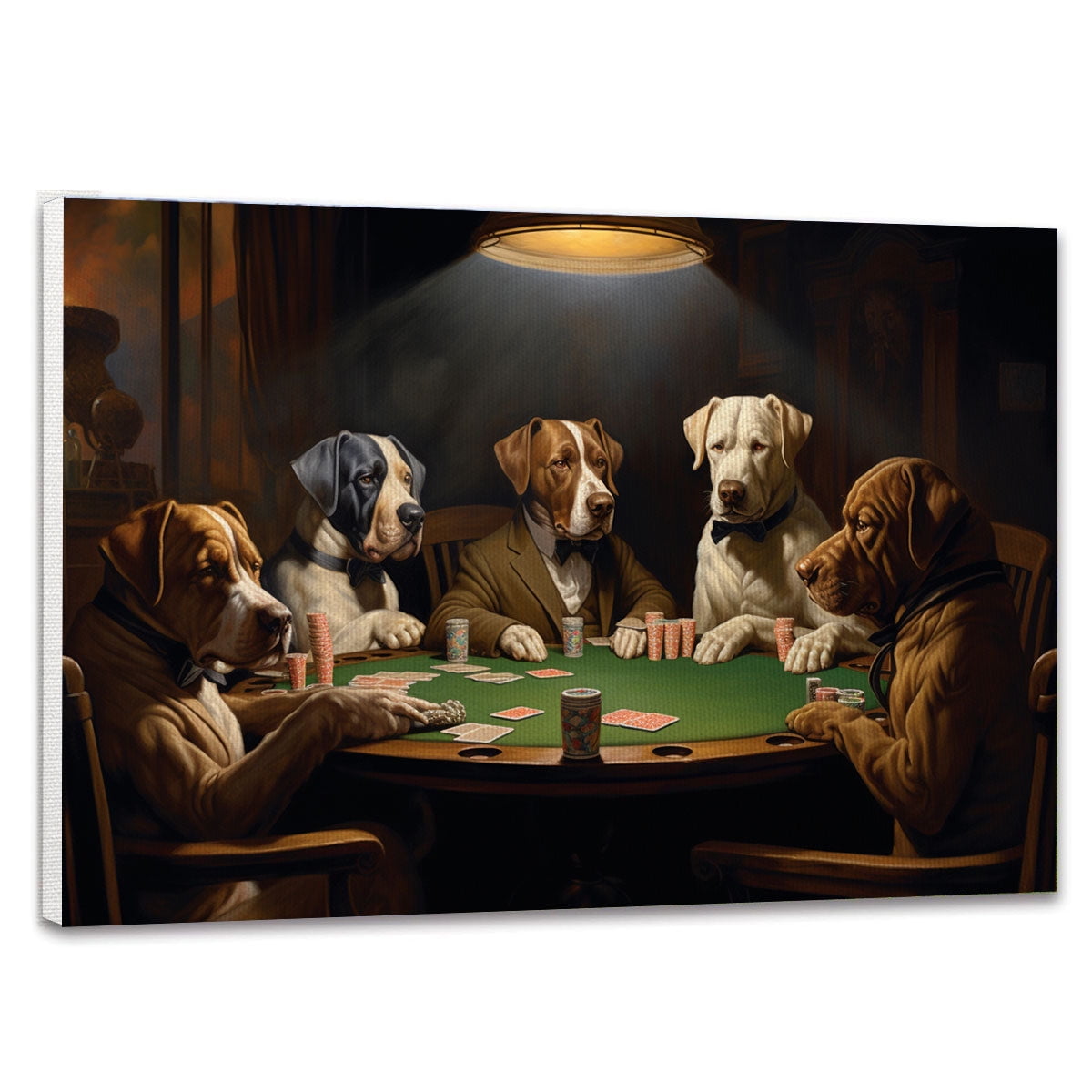 Dogs Playing Cards - Pointer Canvas, Dogs Playing Poker - Canvas Art ...