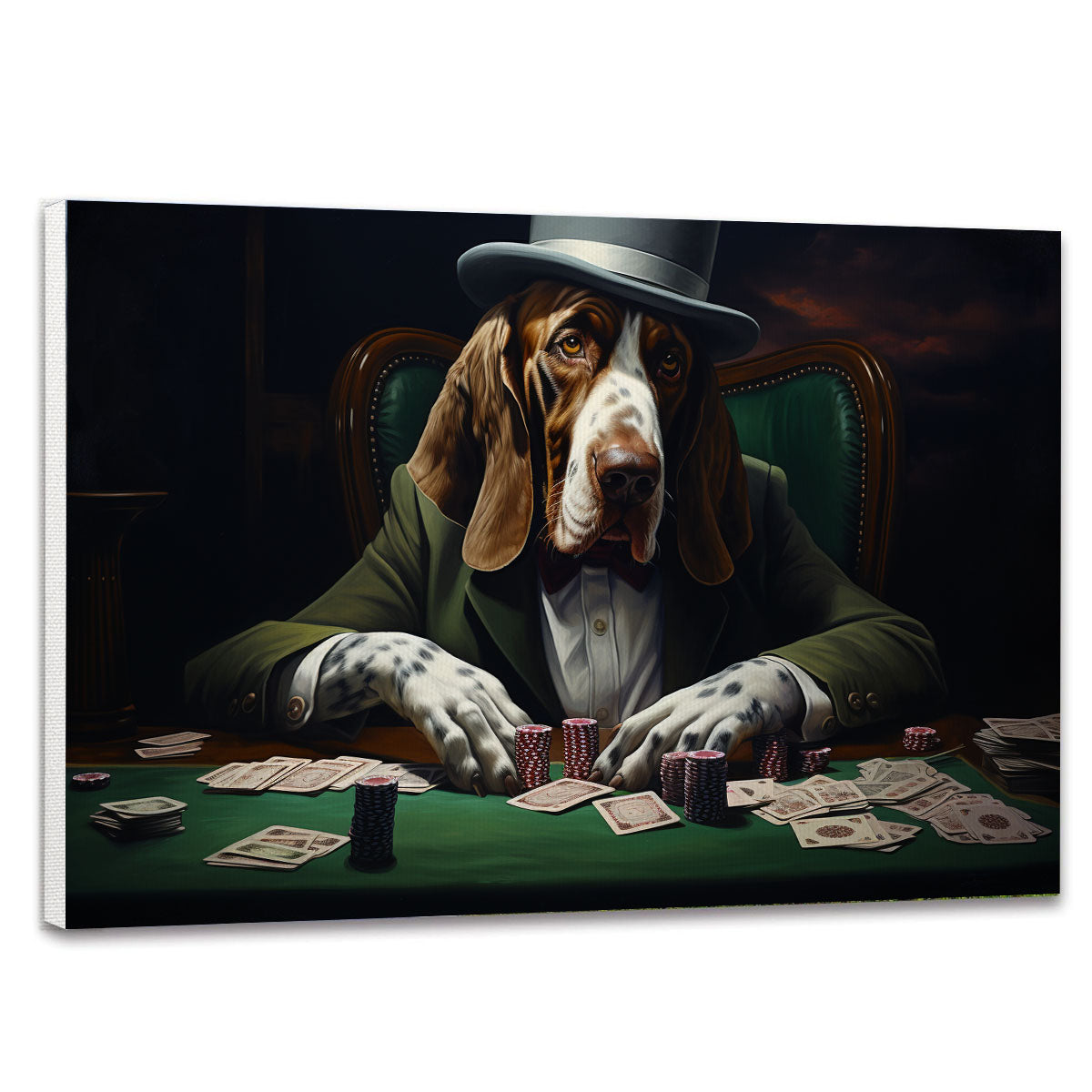 Dogs Playing Poker - Basset Hound Dog Poster Room Wall Decor Poster ...