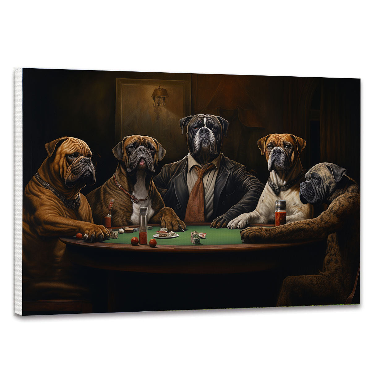 Dogs Playing Poker - Boerboel Dog Poster Room Wall Decor Poster Print ...