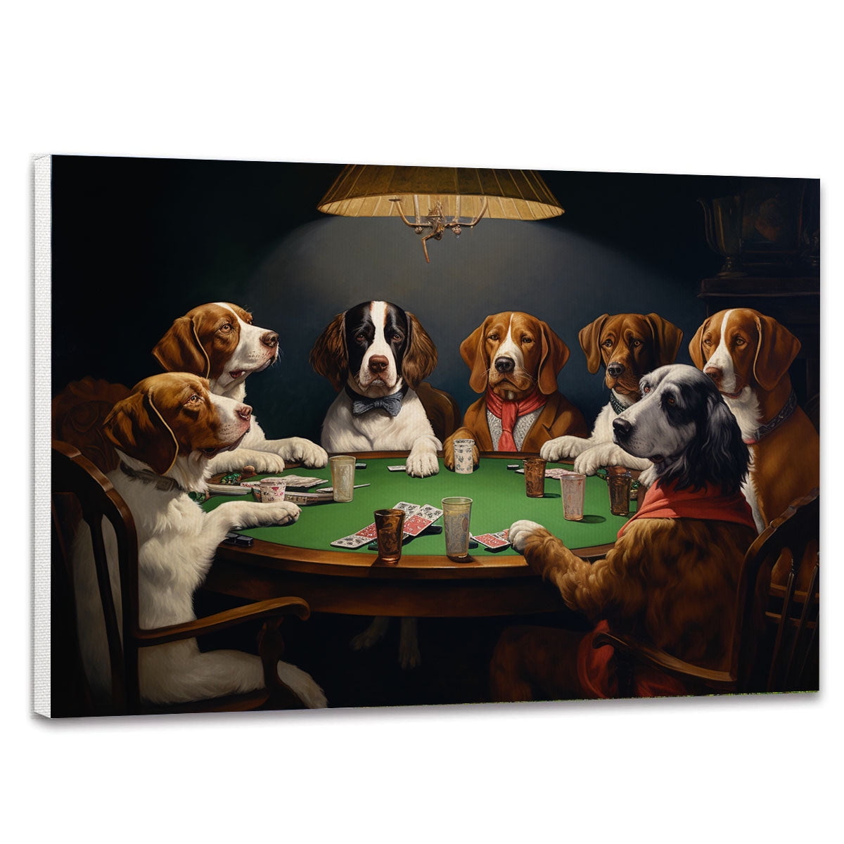 Dogs Playing Poker - Brittany Dog Poster Room Wall Decor Poster Print ...