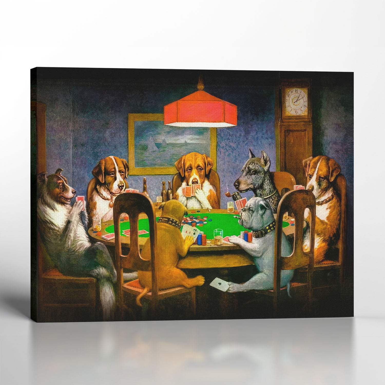 Dogs Playing Poker Canvas Print, Dogs Playing Cards, Playing Cards Wall ...