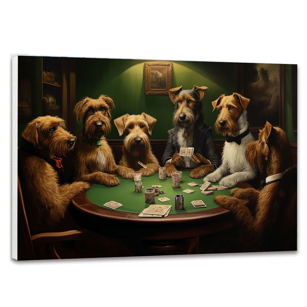 Dogs Playing Poker (or Dogs Playing Cards)Irish Water Spaniel Dog ...
