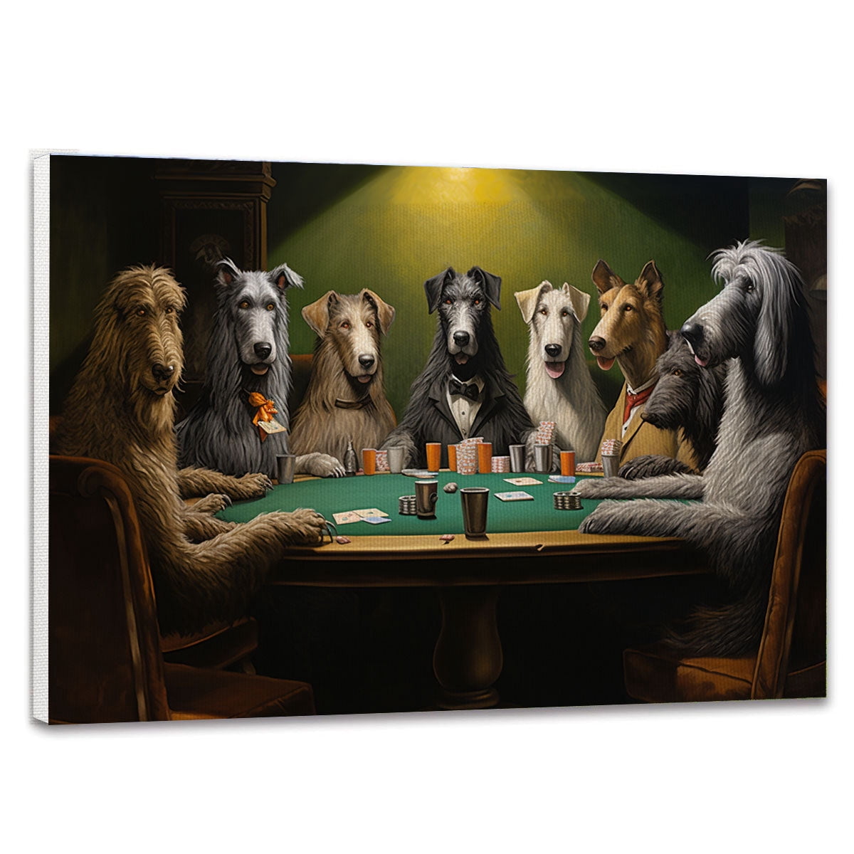 Dogs Playing Poker (or Dogs Playing Cards)Scottish Terrier Dog Canvas ...