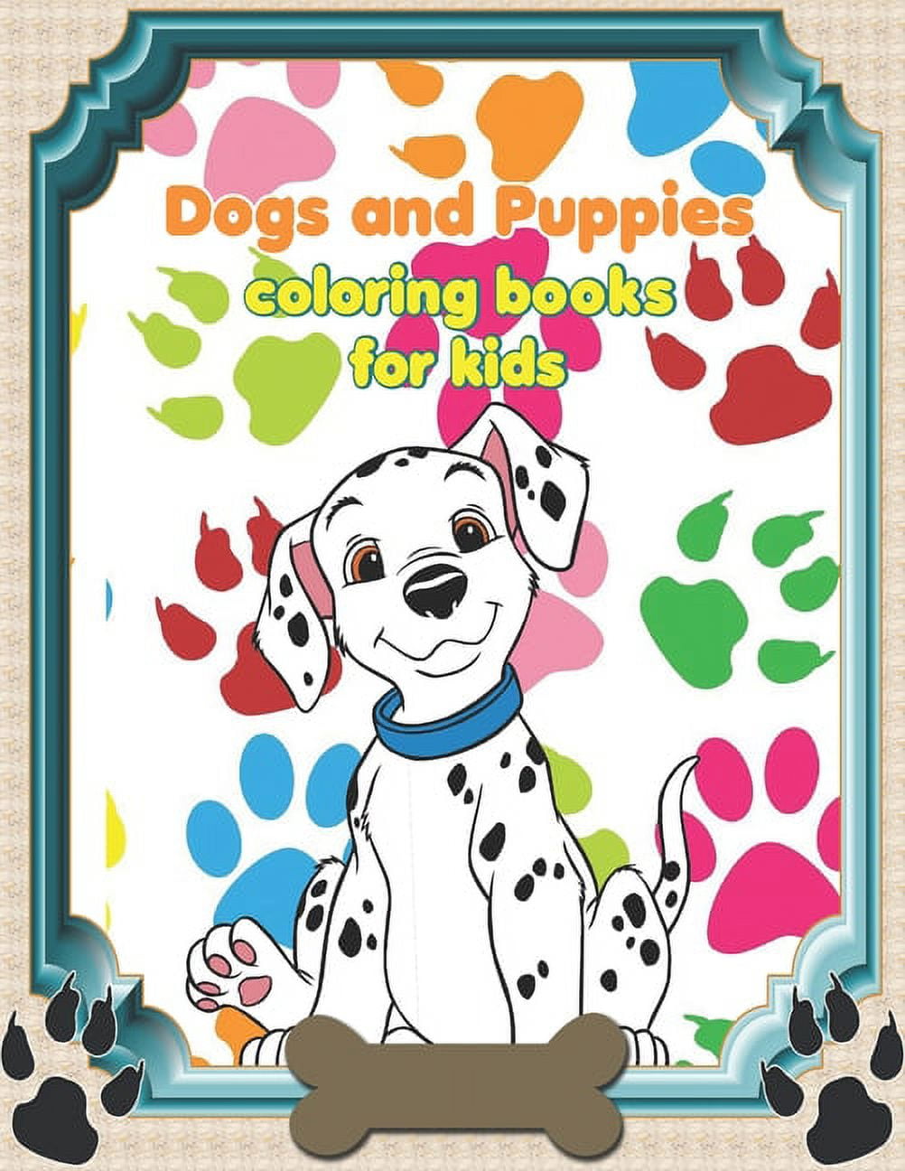 Dogs and Puppies coloring books for kids: Simple and funny designs Dogs ...