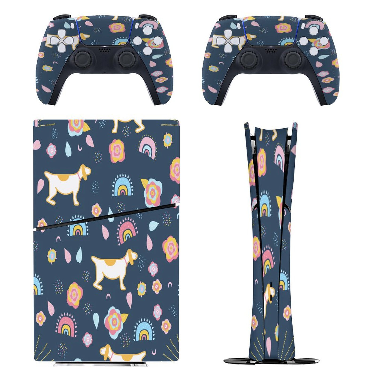 Dogs, Rainbows, Childlike Fun PS5/PS5 Slim Digital Disc Skin Sticker ...