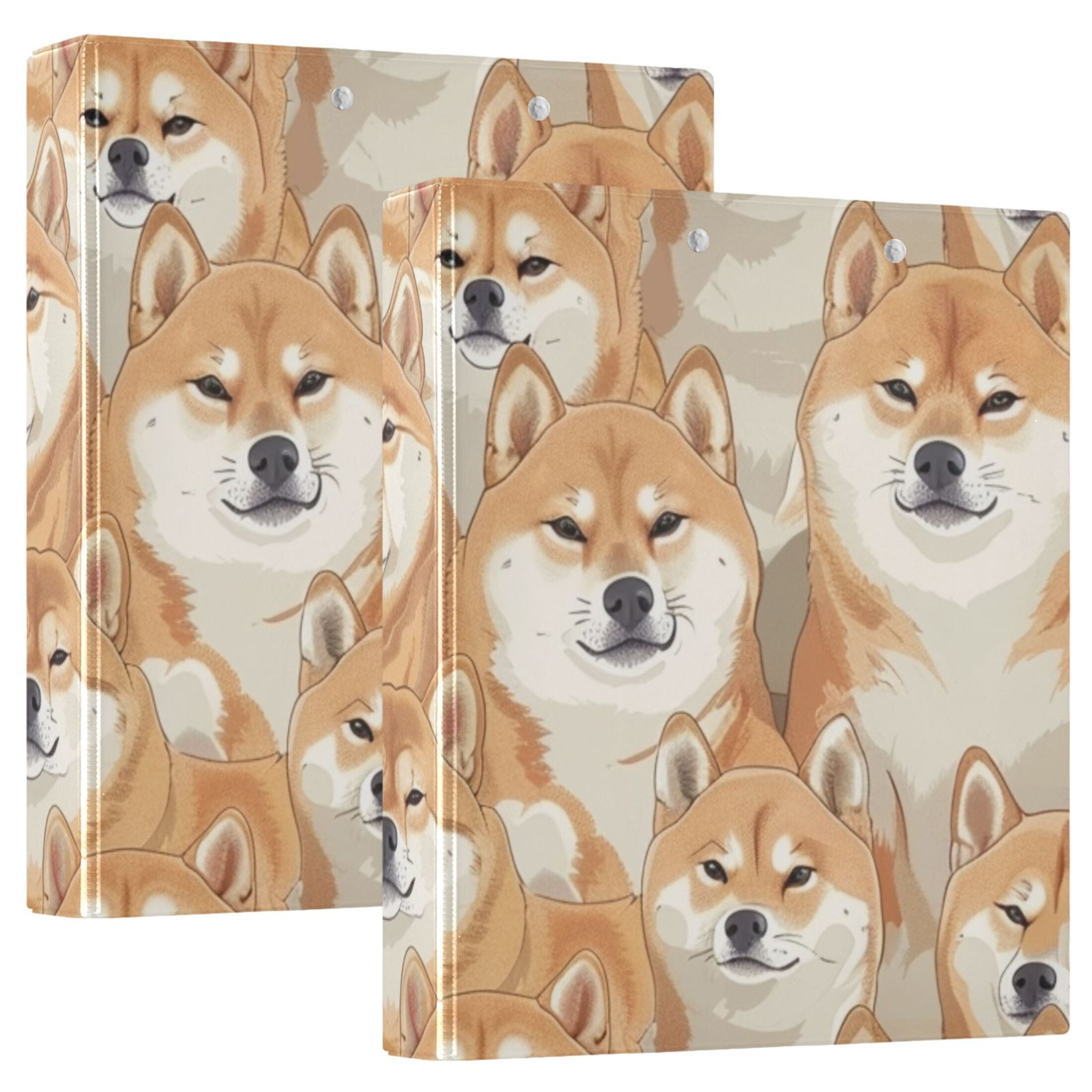 Dogs Shiba Inu 3 Ring Binders 1.5 inch Hardcover File Folders with ...