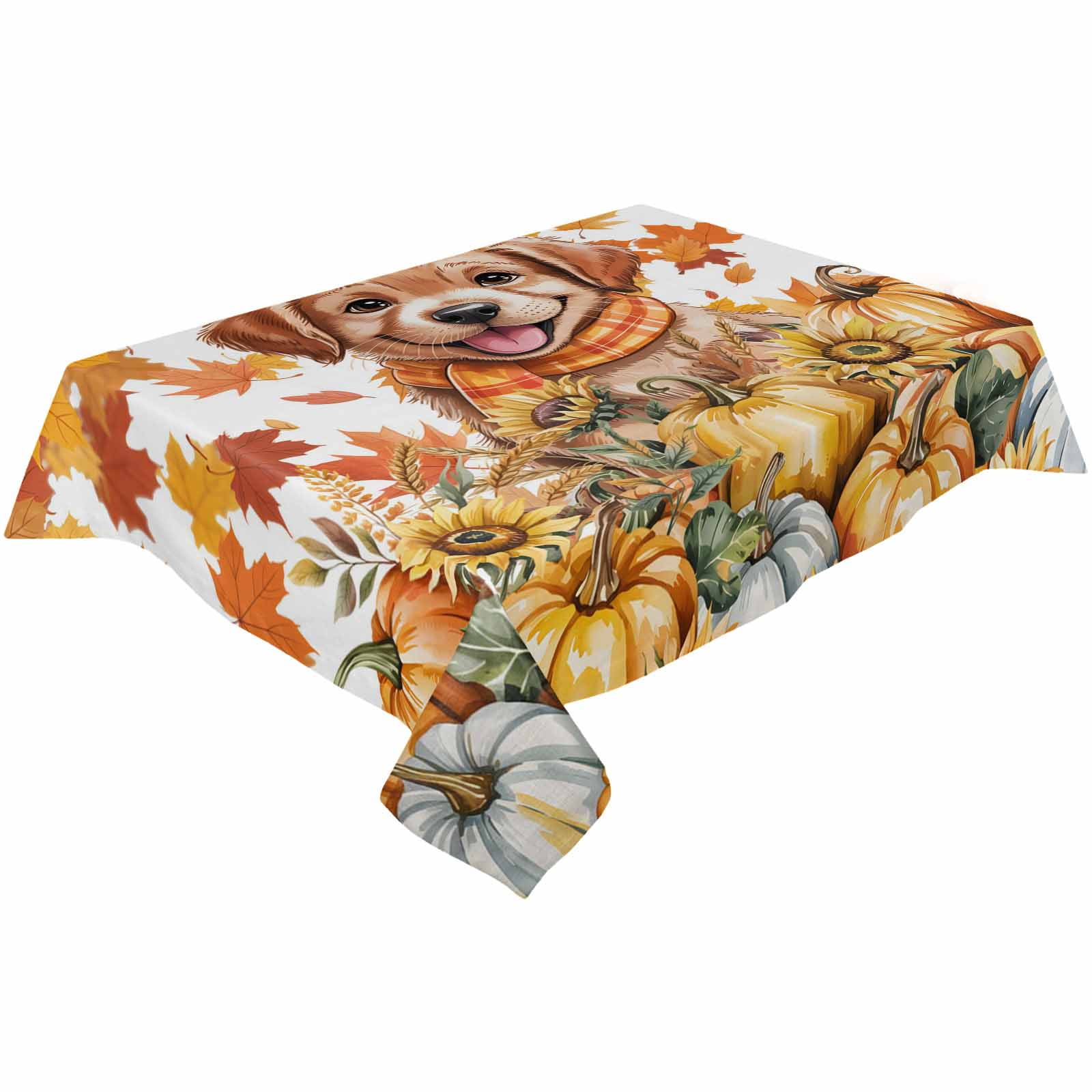 Dogs Thanksgiving Rectangle Tablecloth Waterproof & Stainproof ...
