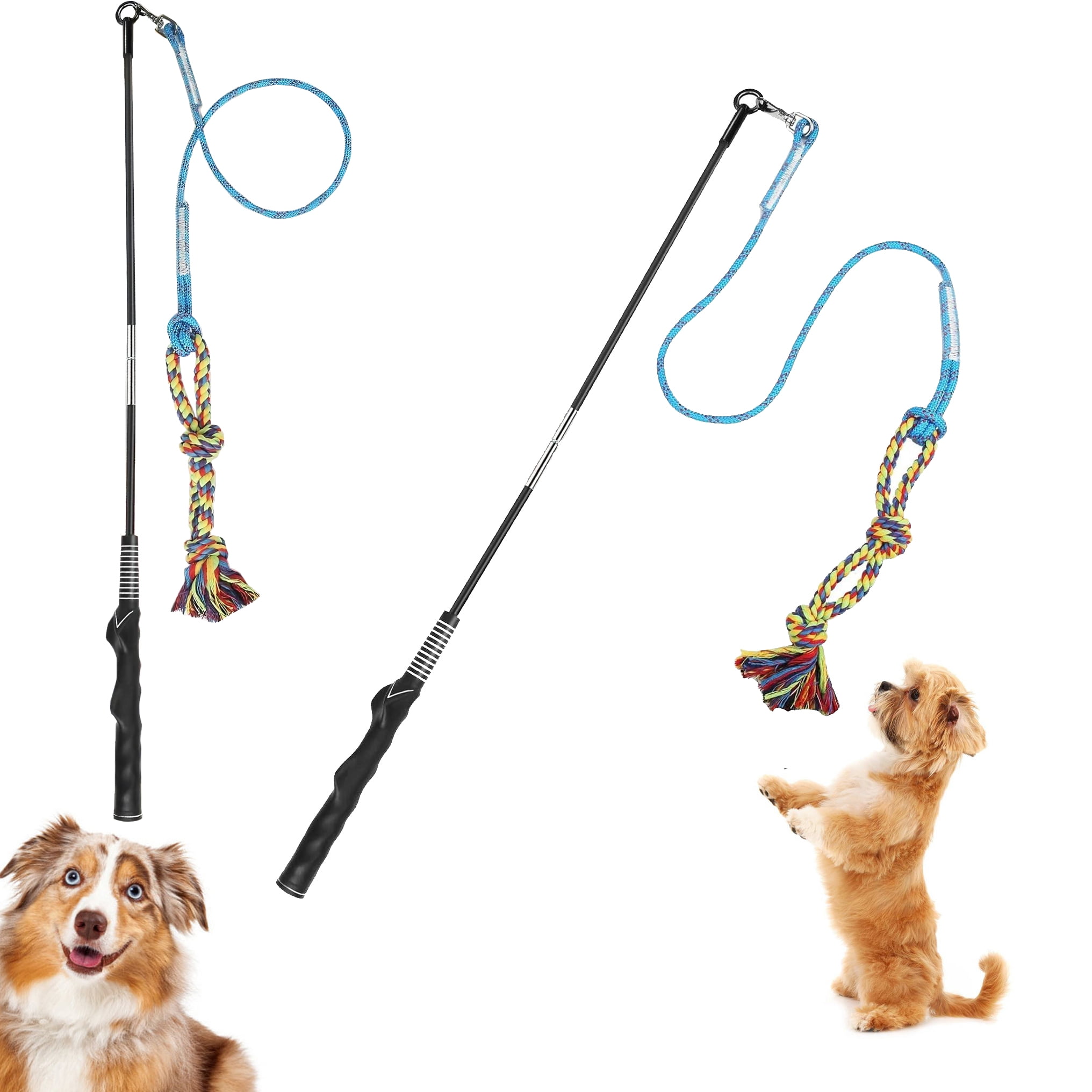 Dogs Toys Interactive Pole for Large Medium Small Dogs for Chase, Tug ...