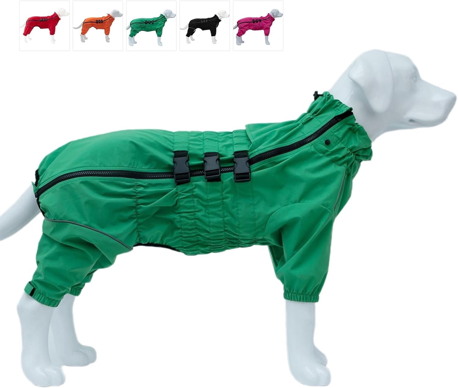 Dogs Waterproof Jacket, Lightweight Waterproof Jacket Reflective Safety ...