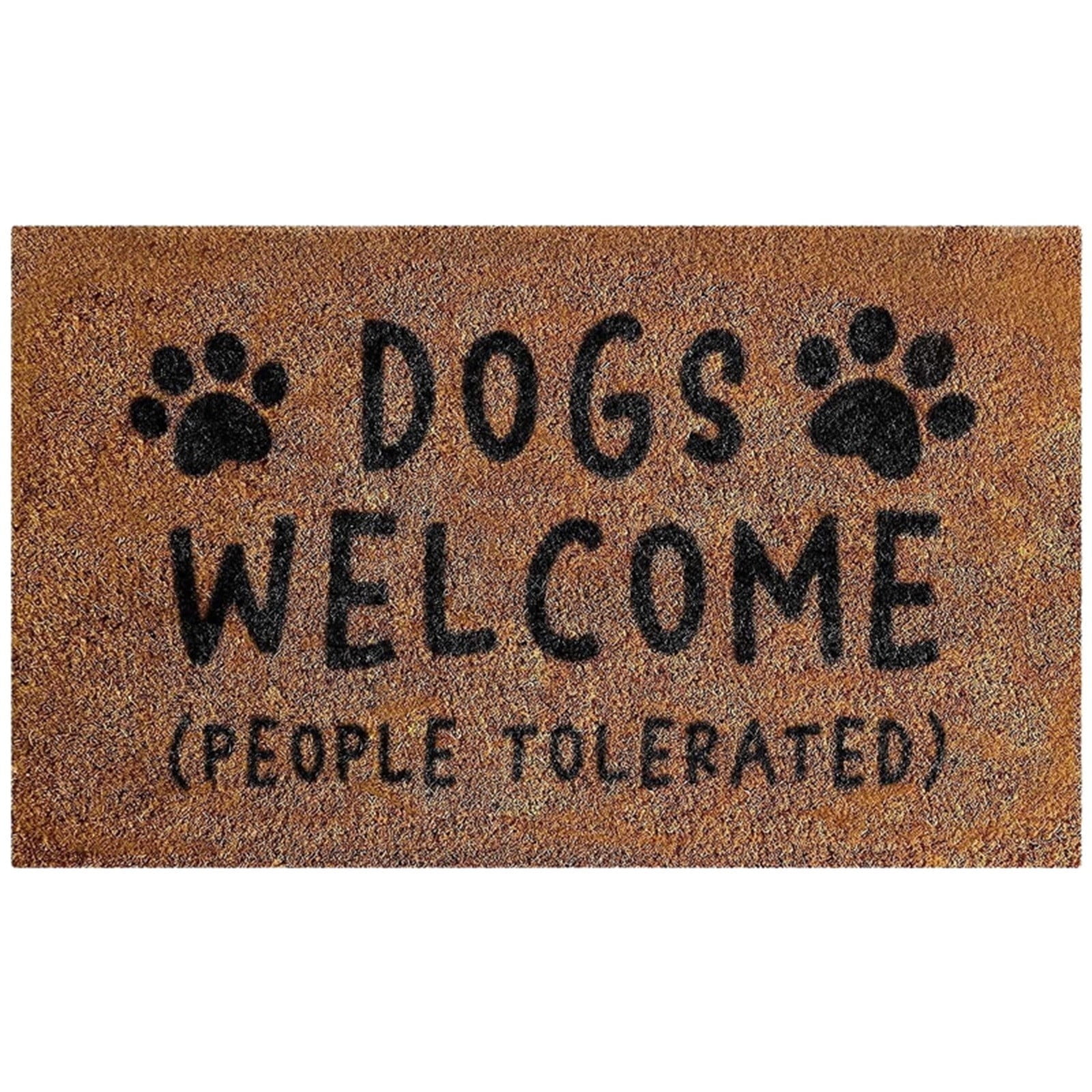 Dogs Welcome People Tolerated Door Mat 23.6 x15.7 in, Funny Dog Doormat ...