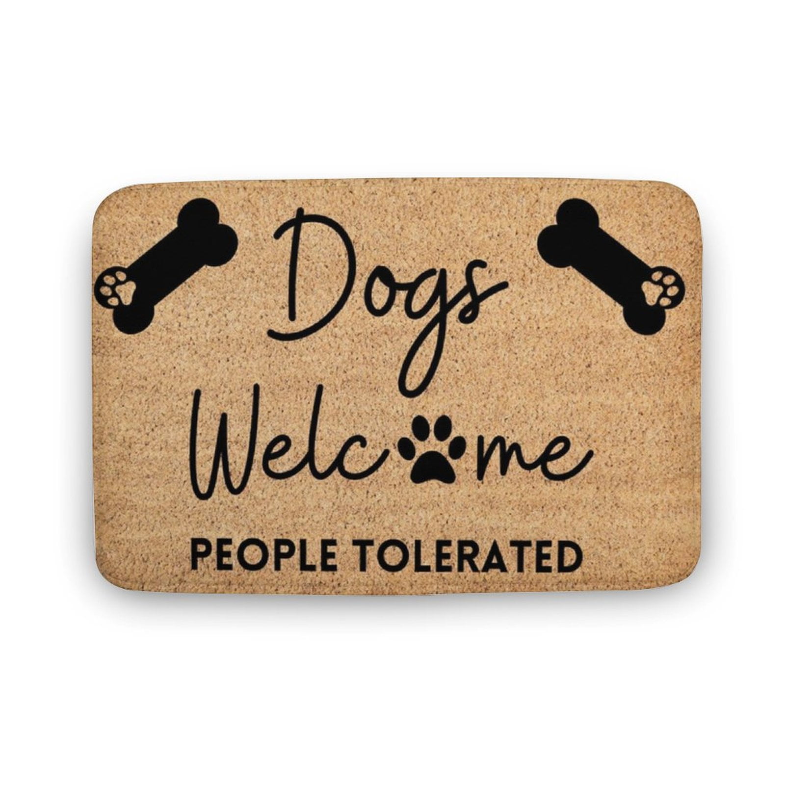 Dogs Welcome People Tolerated Doormat, Dog Welcome Rug,Dog Owner Home ...