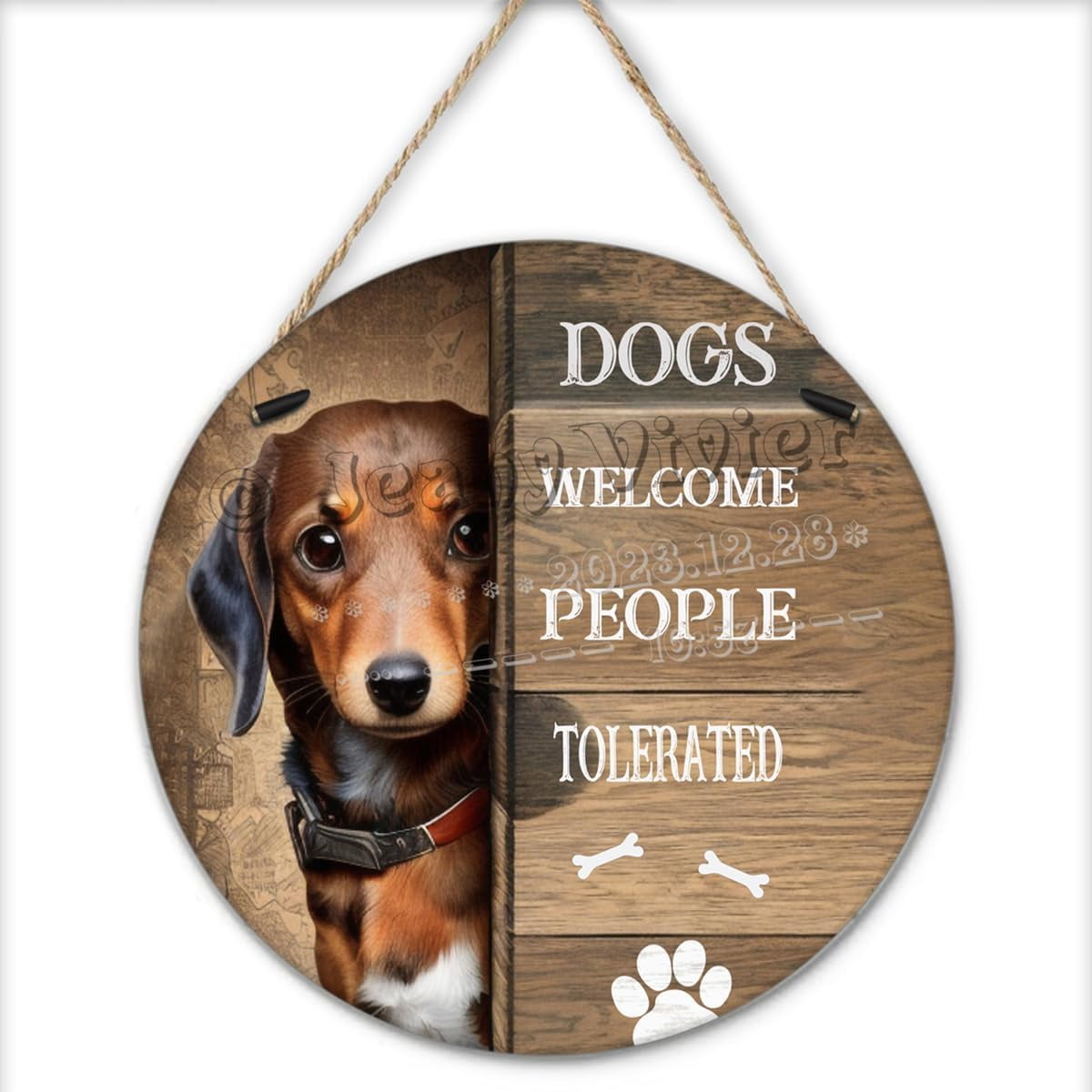 Dogs Wood Sign, Dog Wall Hanging and Shelf Decor,Dogs Welcome Signs ...