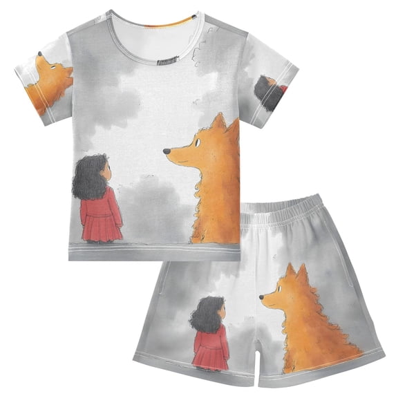 Dogs and Owners Summer Pajama Set Soft Cotton Short Sleeve Sleepwear ...